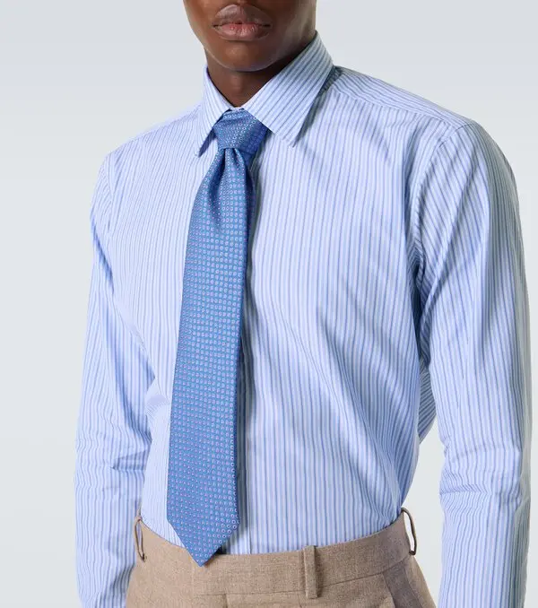 Charvet Striped Cotton Poplin Shirt