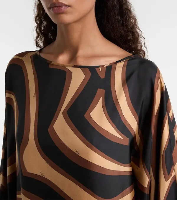Emilio Pucci Labirinto Silk Kaftan