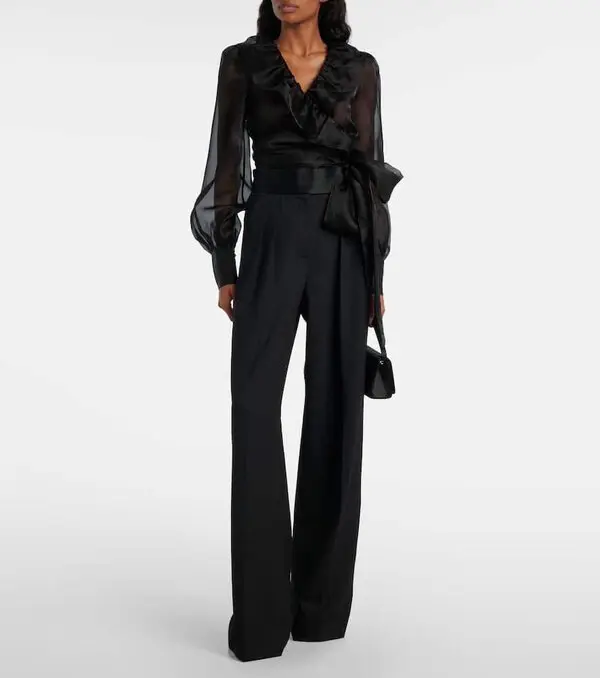 Rebecca Vallance Anjou Sheer Silk Organza Blouse