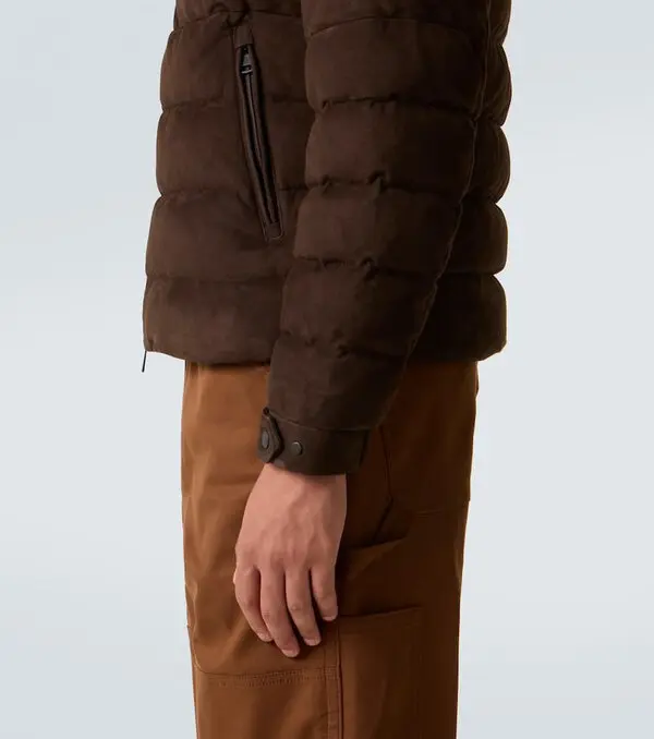 Moncler Arneb Suede Down Jacket