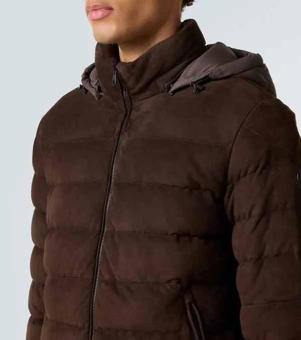 Moncler Arneb Suede Down Jacket