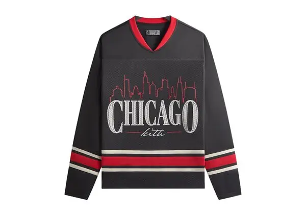 Kith Chicago Long Sleeve Malik Jersey - Black