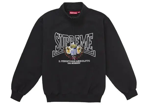 Supreme Crest Applique Half Zip Pullover