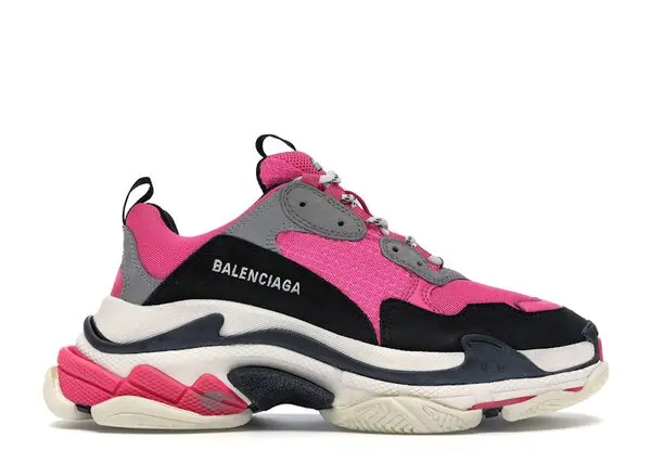 Balenciaga Triple S Sneakers - Neon Pink/black