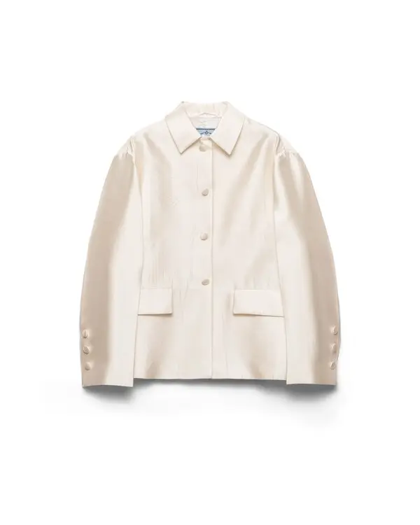Prada Single-breasted Silk And Wool Jacket