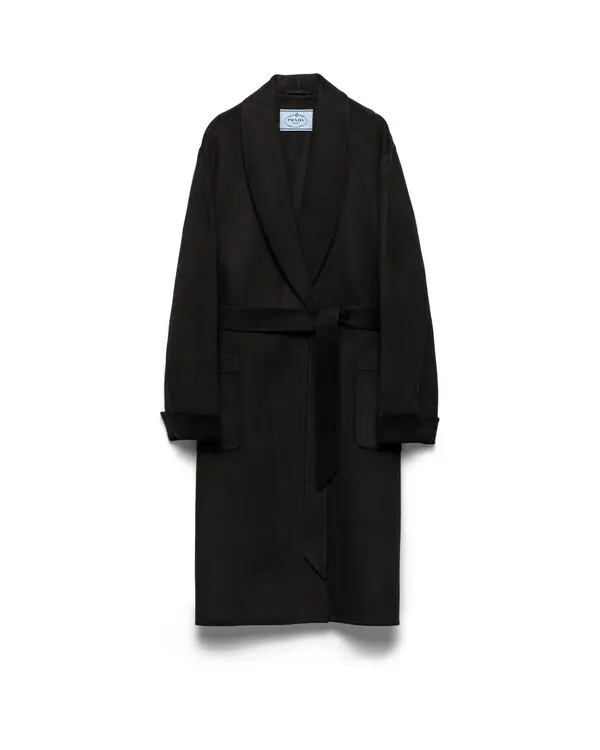 Prada Single-breasted Double Cashwool Coat