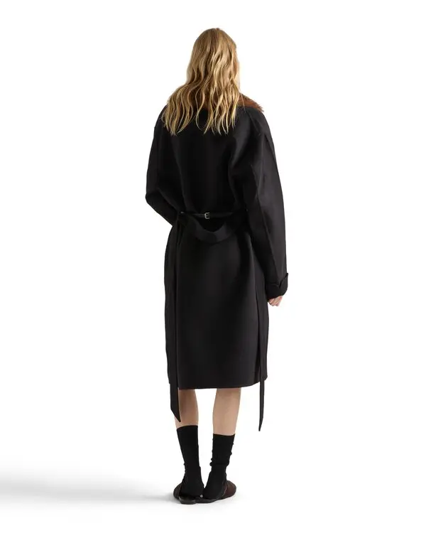 Prada Single-breasted Double Cashwool Coat
