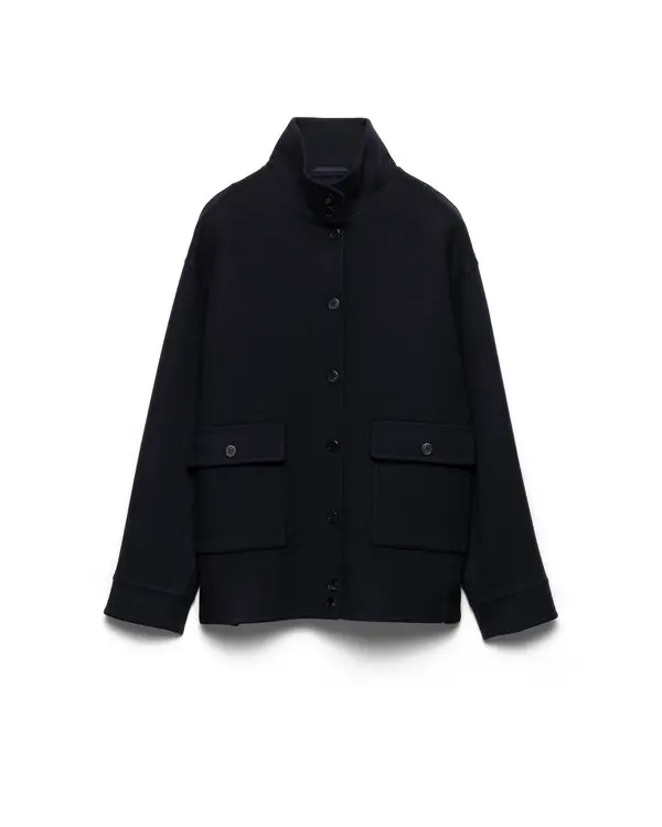 Prada Double Cashwool Jacket - Blue