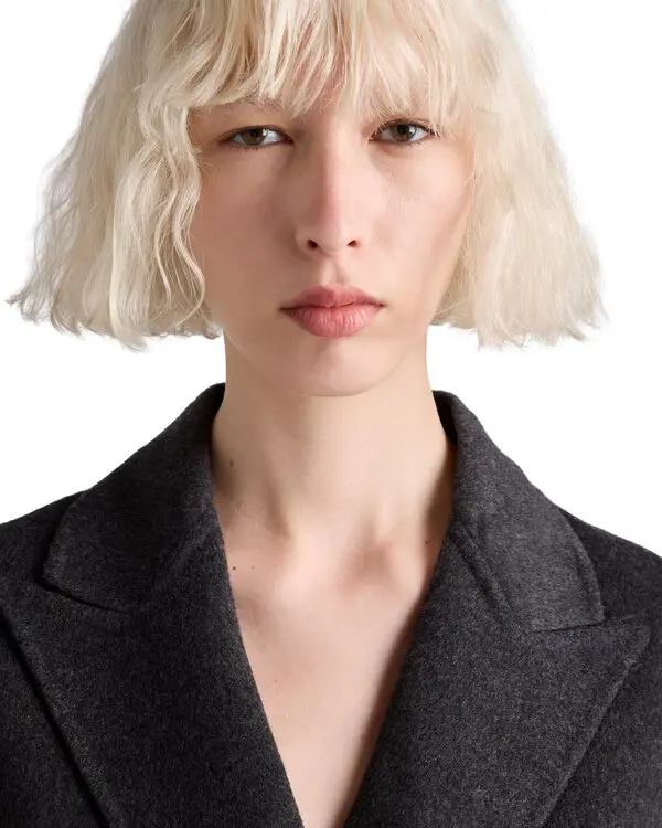 Prada Double Cashwool Double-breasted Coat - Grey