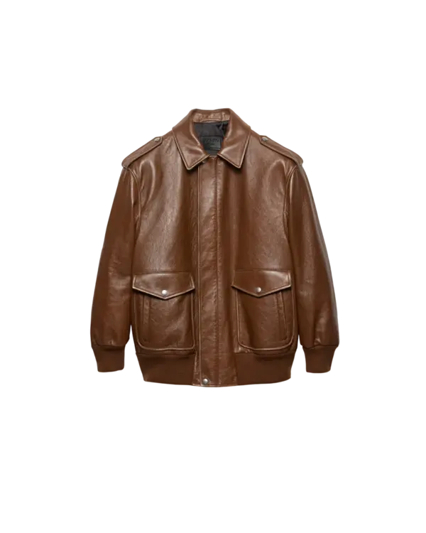 Prada Nappa Leather Bomber Jacket