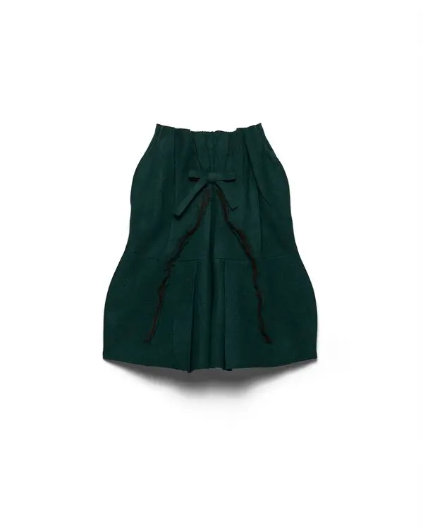 Prada Shetland Wool Midi Skirt - Green