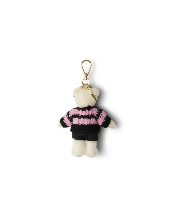 Prada Teddy Keychain Charm - Pink