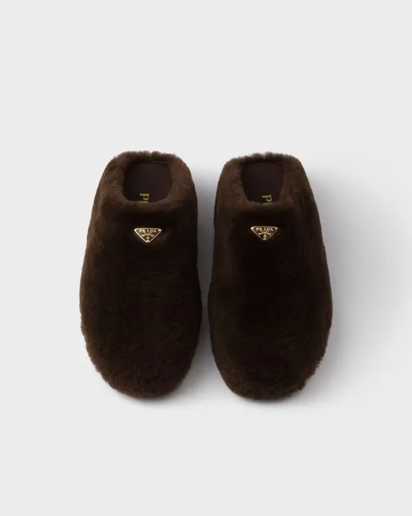 Prada Shearling Mules