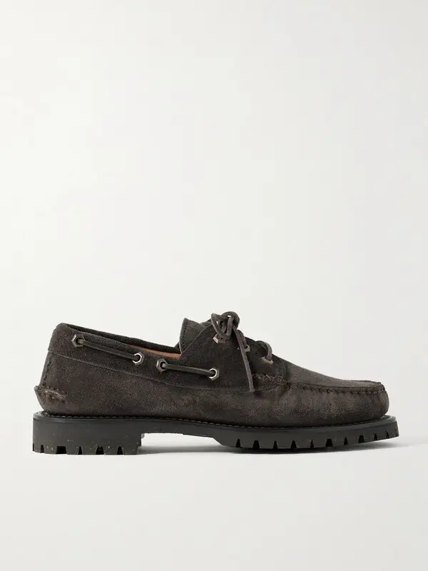 YUKETEN Hex Eye Suede Boat Shoes