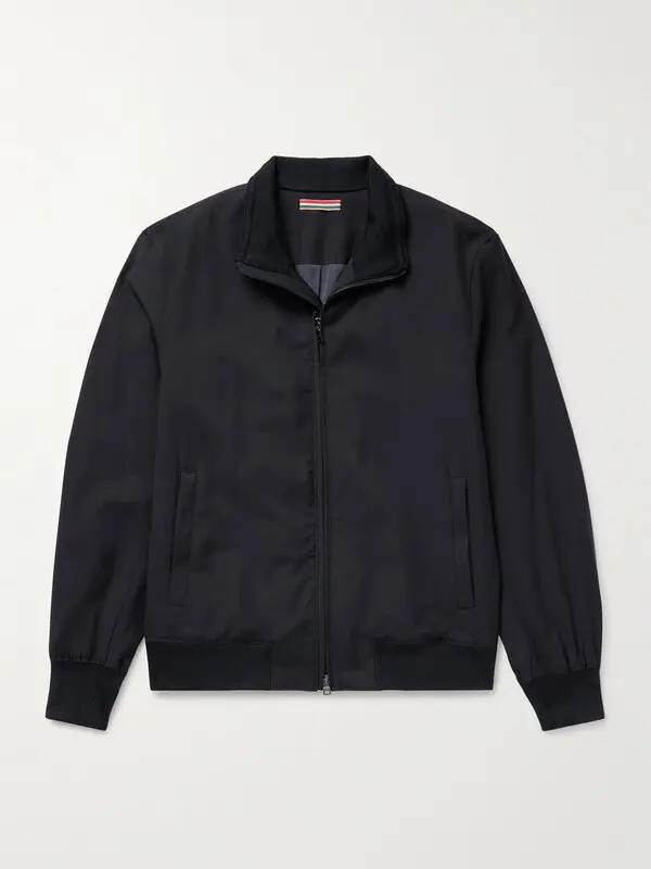 Orlebar Brown Alvaro Merino Wool Jacket - Blue