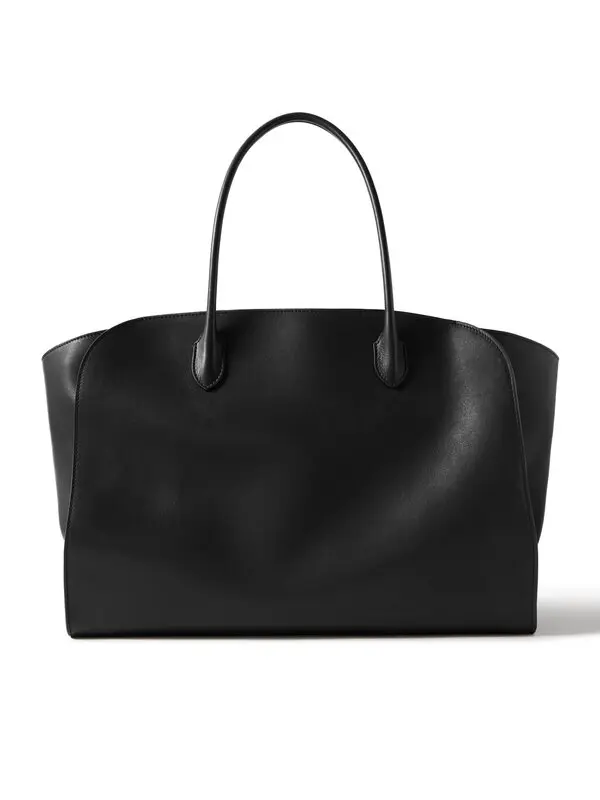 THE ROW Marlo 17 Leather Tote Bag - Black