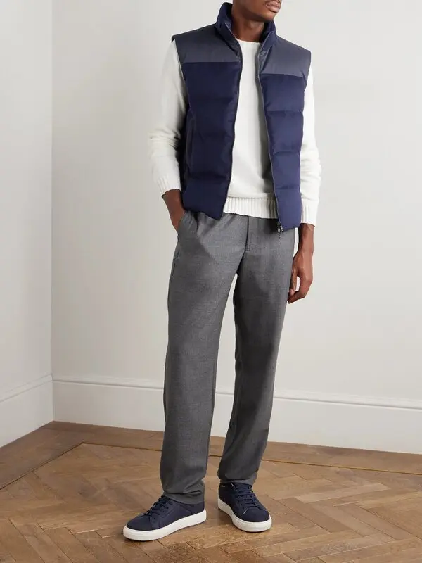 Sease Reversible Quilted Shell And Brushed Cashmere Gilet