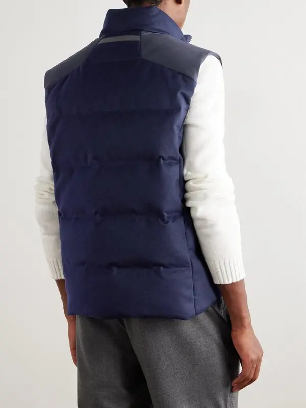 Sease Reversible Quilted Shell And Brushed Cashmere Gilet