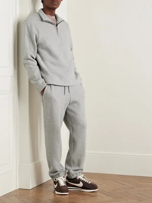 JAMES PERSE Cozy Tapered Cotton-blend Jersey Sweatpants - Gray