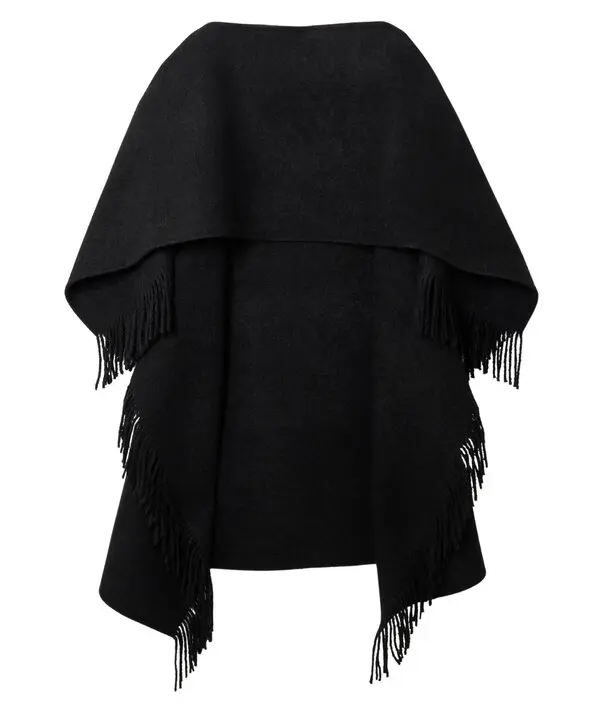 TOTEME Fringed Wool-blend Poncho