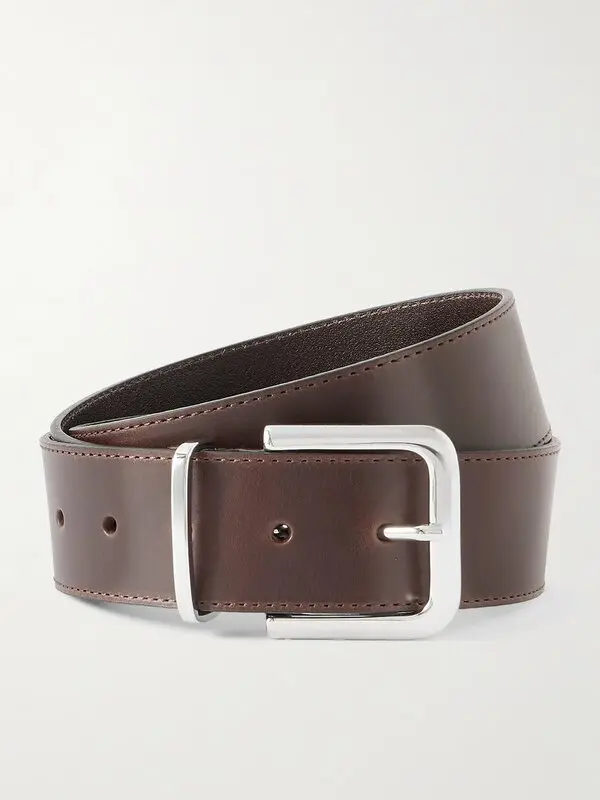 THE FRANKIE SHOP Sarno Leather Belt - Brown