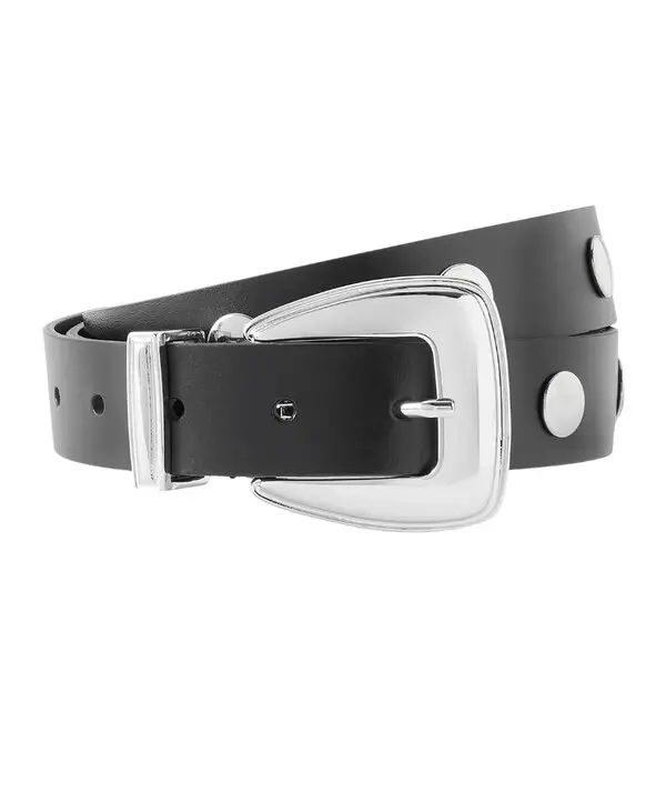 THE FRANKIE SHOP Perth Leather Belt - Black