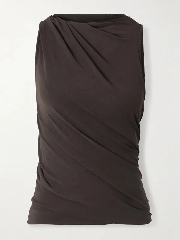 Rick Owens Luna Jersey Tank - Brown