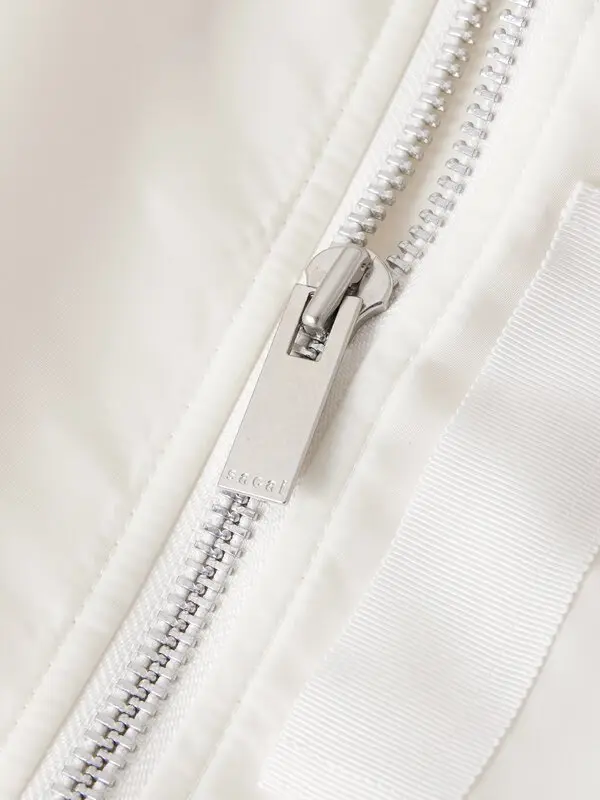 Sacai Wool And Shell-paneled Bomber Jacket