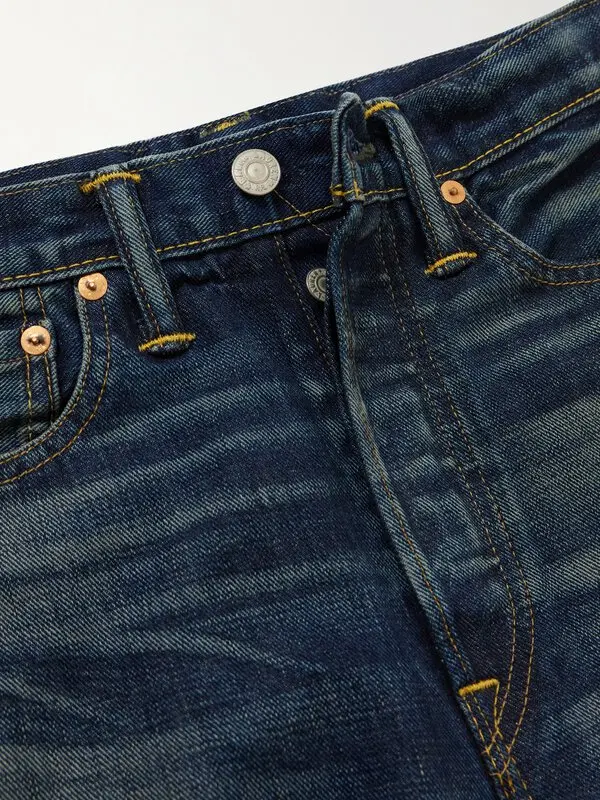 Ralph Lauren Distressed High-rise Wide-leg Jeans - Blue
