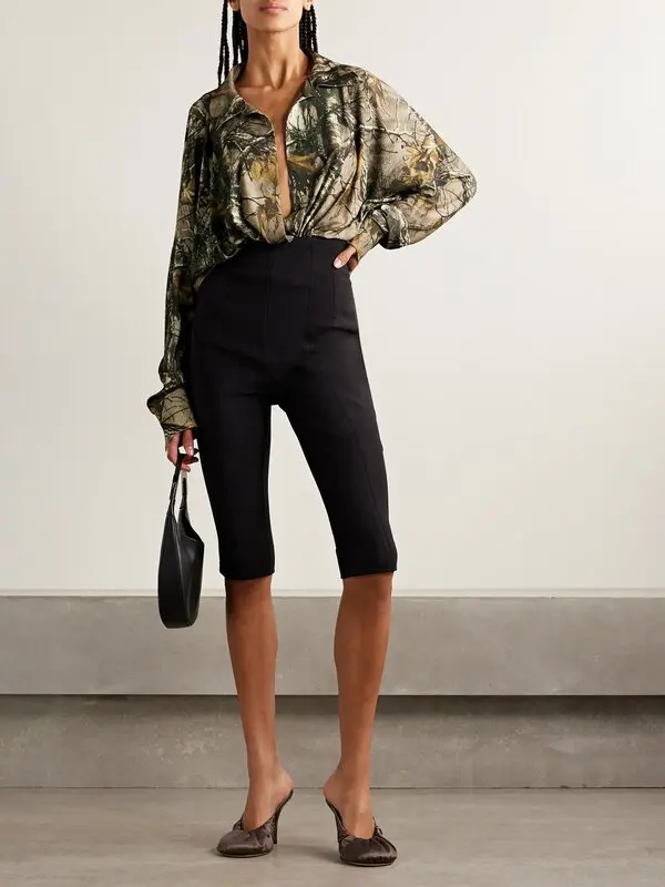 Norma Kamali Camouflage-print Stretch-jersey Bodysuit