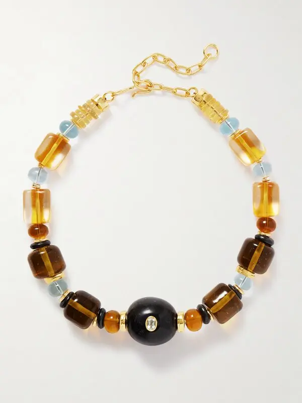 LIZZIE FORTUNATO Desert Mirage Gold-plated Stone Necklace - Multi
