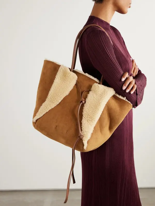 Gabriela Hearst Marija Shearling Tote - Brown