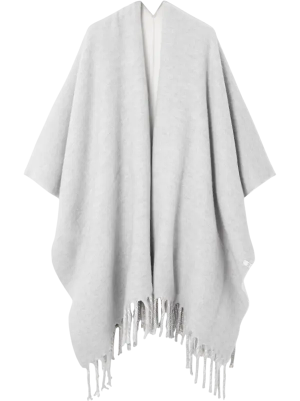 Brunello Cucinelli Fringed Wool And Cashmere-blend Wrap - Gray