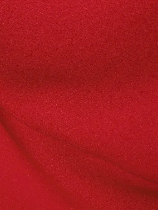 Bernadette Ezra Ruched Crepe Midi Dress - Red