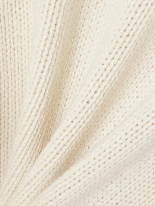 Another Tomorrow Oversized Ribbed Cashmere And Wool-blend Sweater - Neutrals