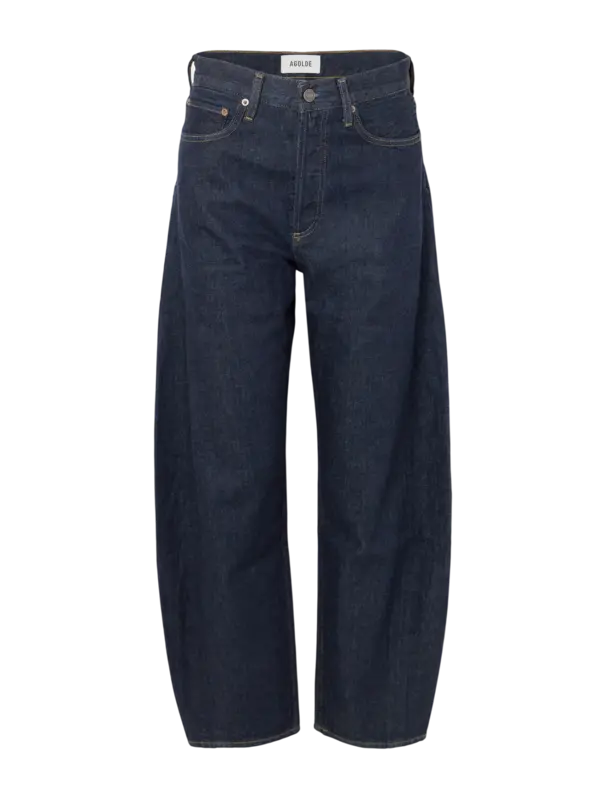 AGOLDE Luna Pieced High-waist Tapered Jeans - Blue