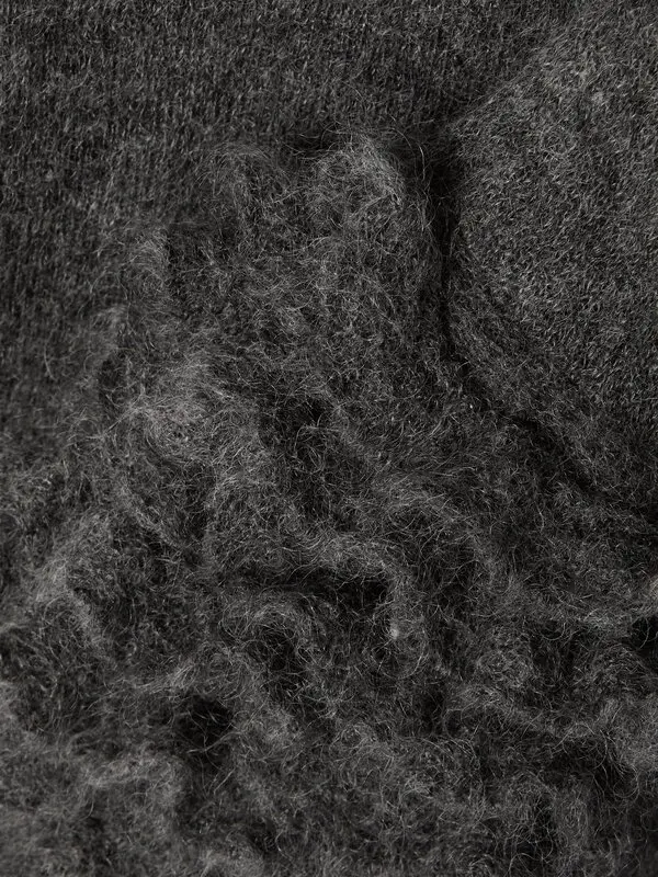 Alaïa Ruched Mohair-blend Sweater - Gray
