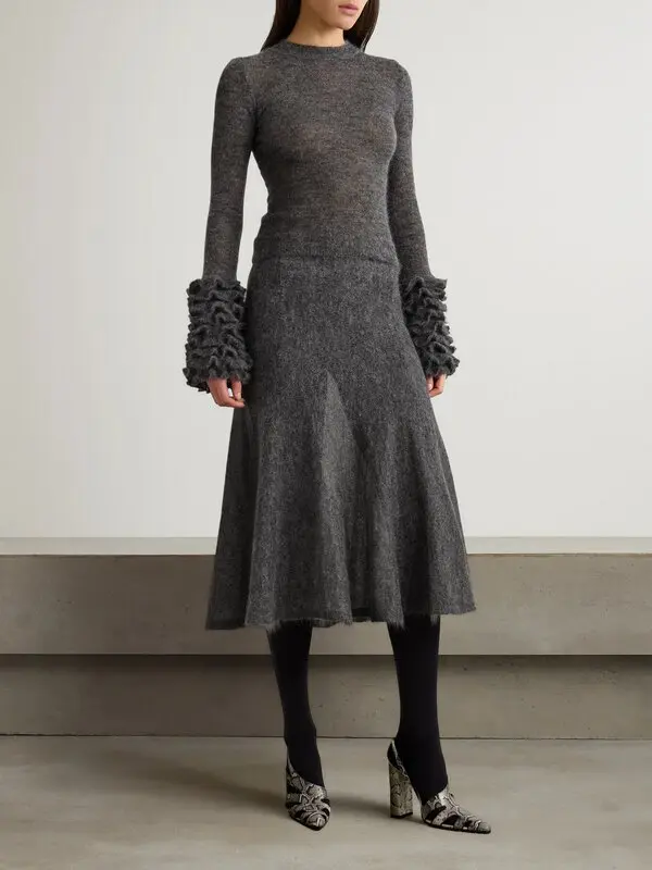 Alaïa Ruched Mohair-blend Sweater