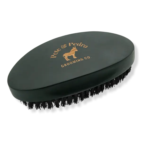 PETE & PEDRO Oval Military Boar Bristle Hair & Beard Brush - One-color
