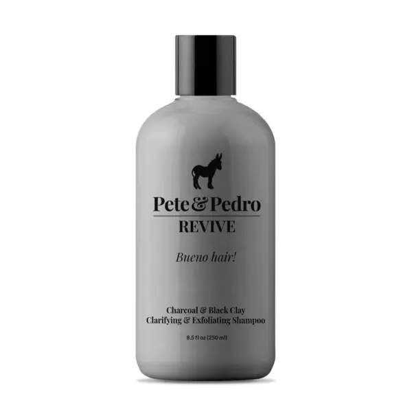 PETE & PEDRO Revive Black Clay & Charcoal Clarifying & Exfoliating Scalp Shampoo - One-color