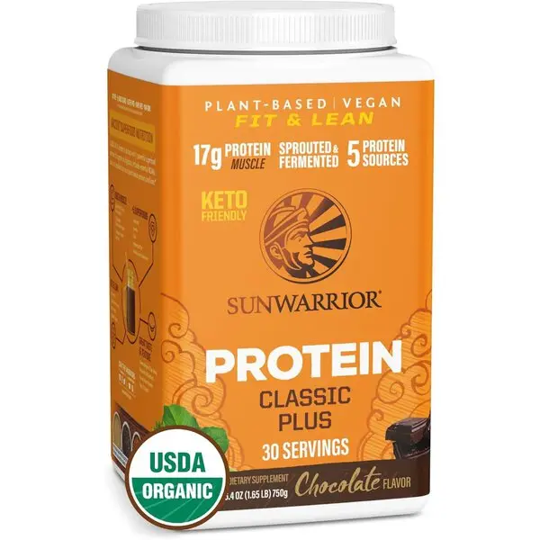 SUNWARRIOR Classic Plus Protein Chocolate 750 Grams - One-color