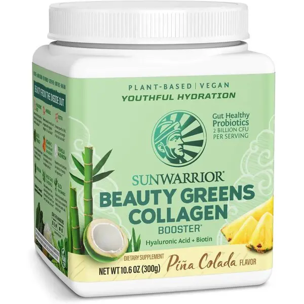 SUNWARRIOR Beauty Greens Collagen Booster Pina Cola 300 Grams - One-color
