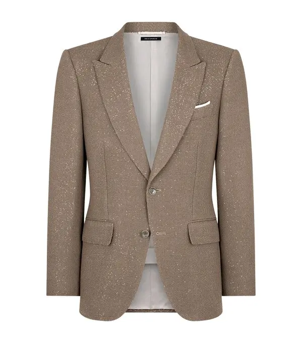 TOM FORD Virgin Wool-blend Sequinned Blazer