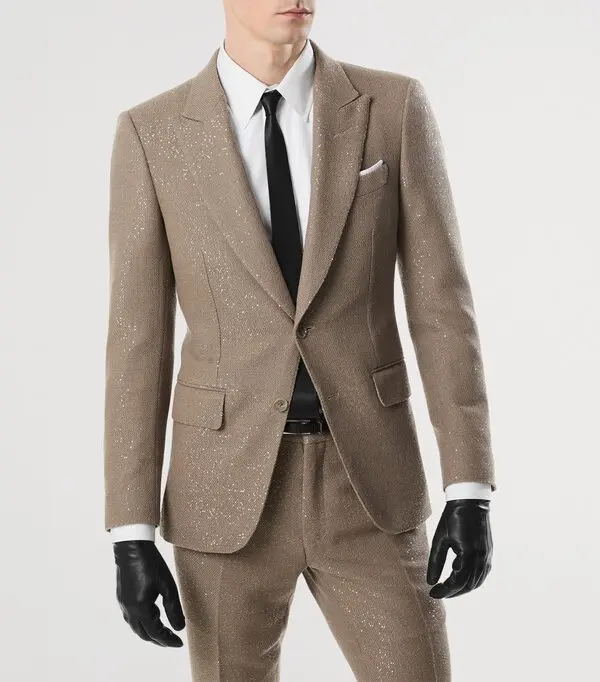 TOM FORD Virgin Wool-blend Sequinned Blazer