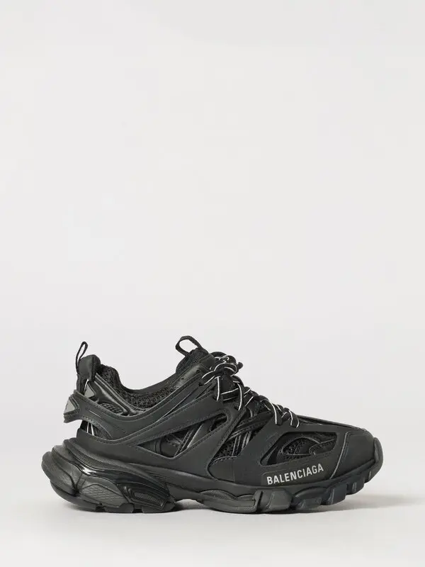 Balenciaga Track Mesh And Rubber Sneakers - Black