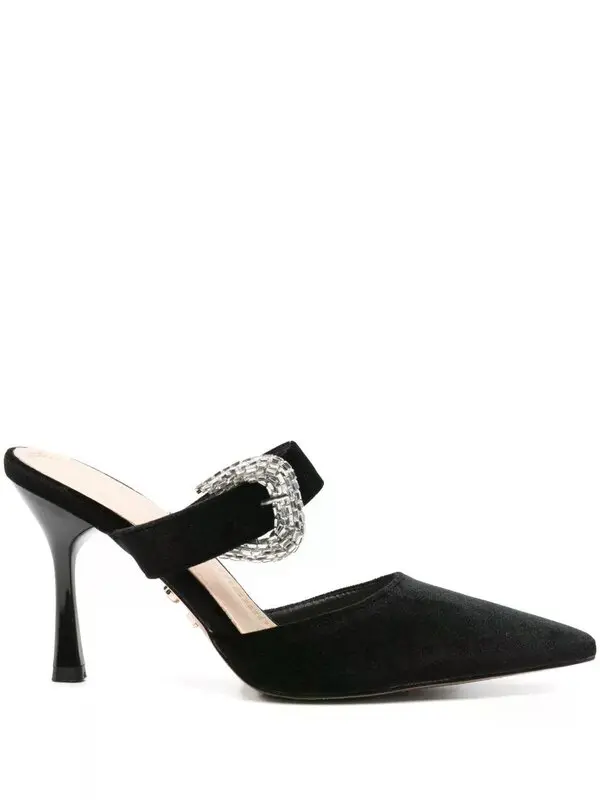 TWENTY FOURHAITCH Buckle-strap Heeled Mules