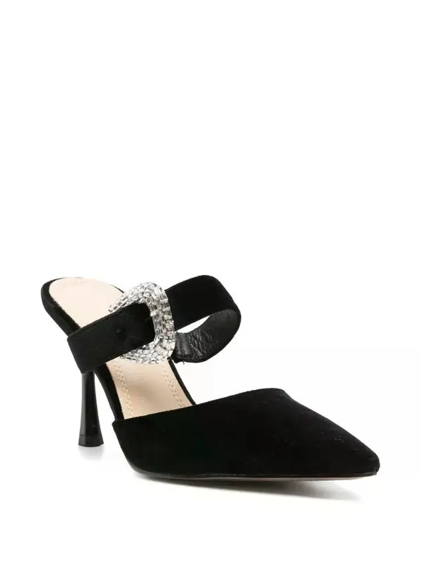 TWENTY FOURHAITCH Buckle-strap Heeled Mules