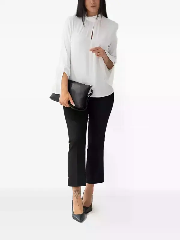 CARACTÈRE Button-fastening Flared Trousers