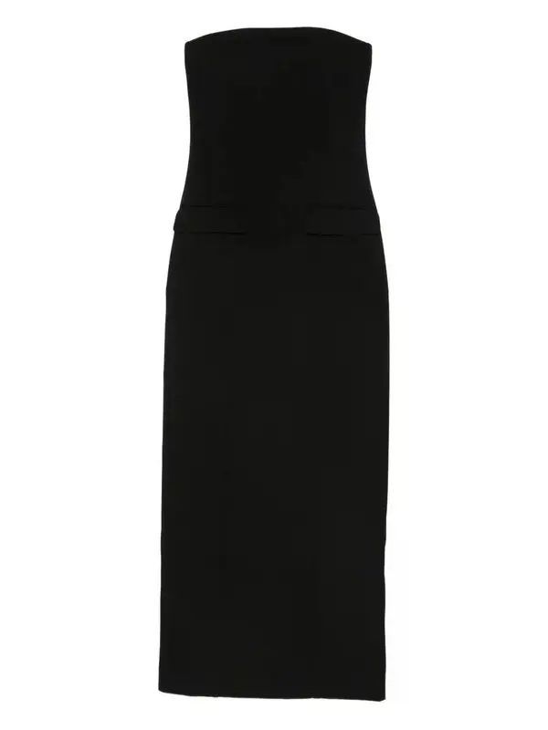 TOTEME Strapless Flap-pocket Dress - Black