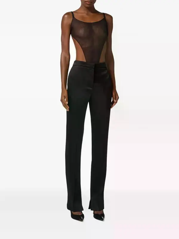 Elisabetta Franchi Snake-pattern Tulle Bodysuit